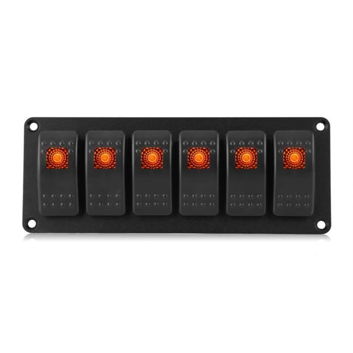 Panneau De Commutation Panneau Dinterrupteur À Bascule 12 24v 6 Gangs