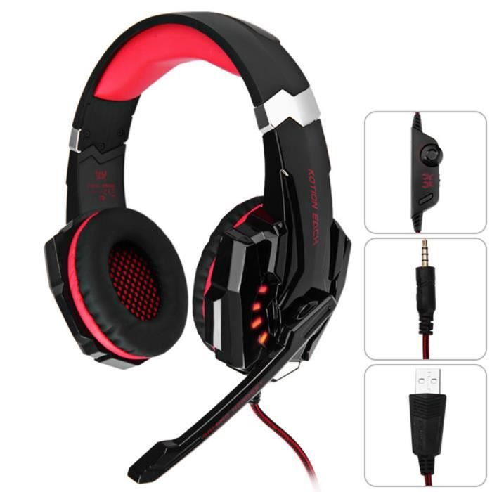 Casque Gamer Gaming Headset EACH G9000 Casque Micro et LED Ecouteur ...