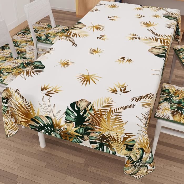 Nappe Nappe de Table Nappe Rectangulaire Nappe Anti-Taches, 140x240 cm ...