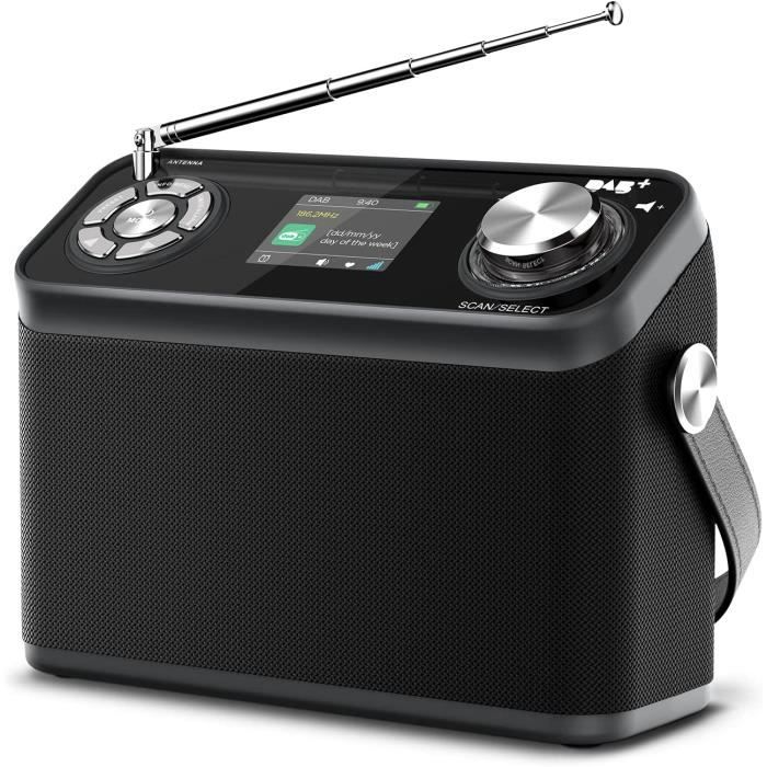 LIWI-Radio Portable Dab-Dab + - FM avec 40 Préréglages, Radio Numérique avec Ecran LCD Couleur ...