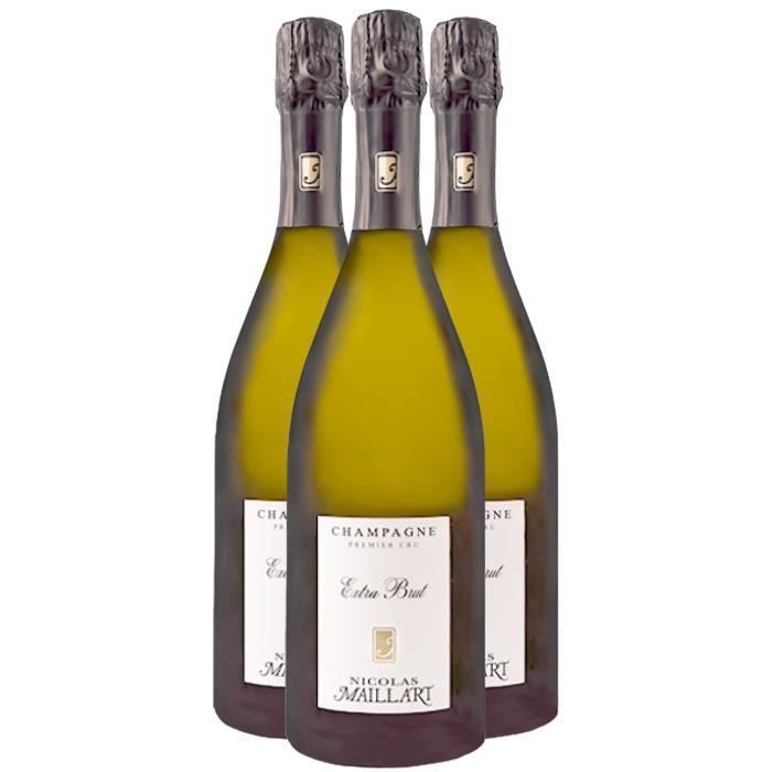 Champagne Premier Cru Extra Brut Blanc 2012 - Lot de 3x75cl - Champagne ...