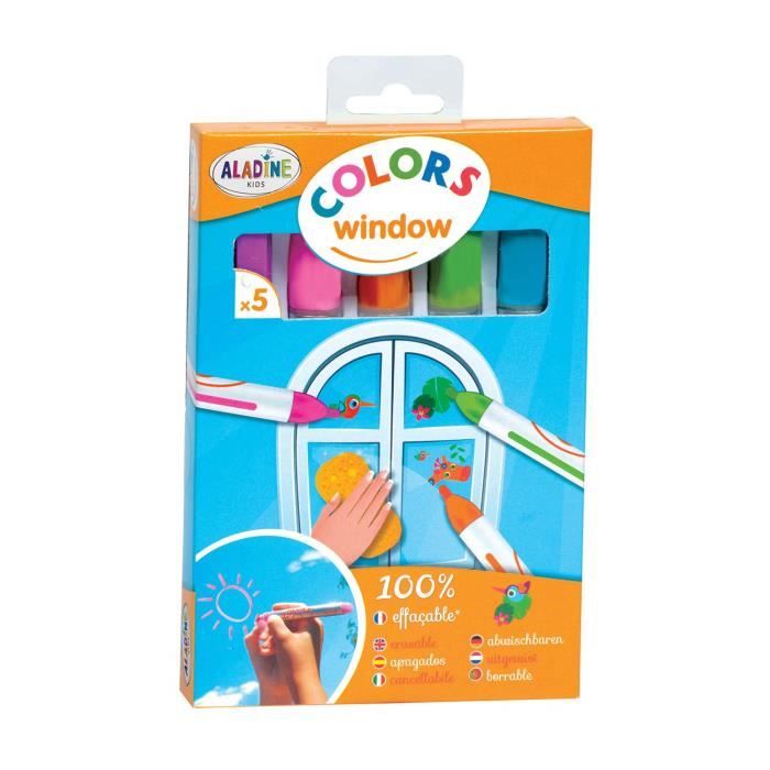 Feutres Enfant pour Dessiner sur Vitres et Miroirs - Aladine - Colors ...