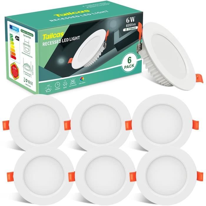 LED Spot Encastr Extra Plat 6W 600lm Blanc Froid Plafonnier Rond Spot led-spot-encastr-extra-plat-6w-600lm-blanc-froid-plafonnier-rond-spot