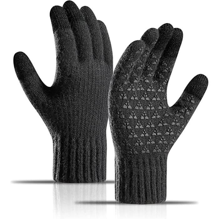 Gants d'hiver Chauds en Tricot, Gants à écran Tactile Antidérapants ...