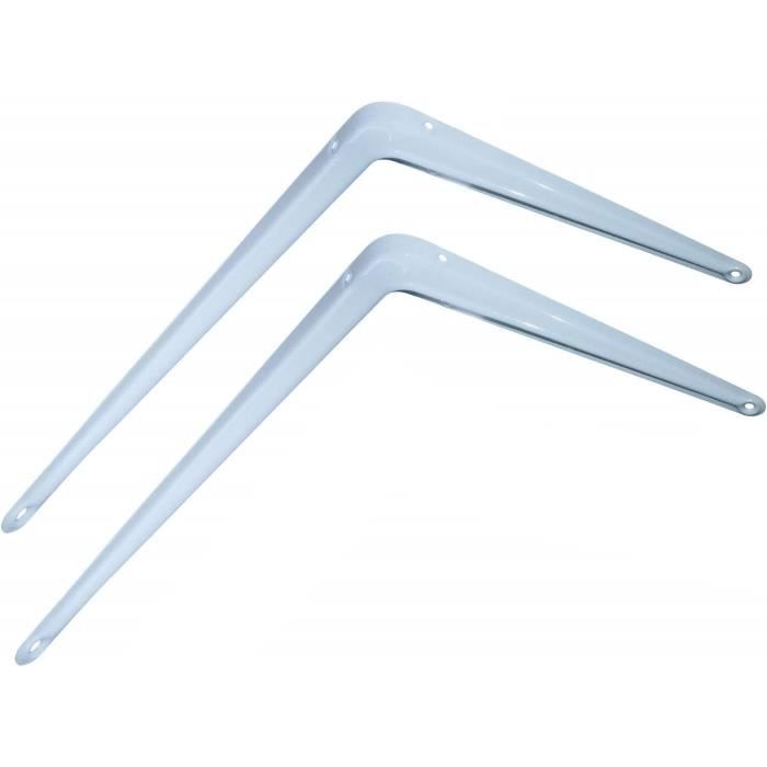 2X Equerre Console Emboutie D'Étagère Pour Fixation Murale -25-30Cm ...