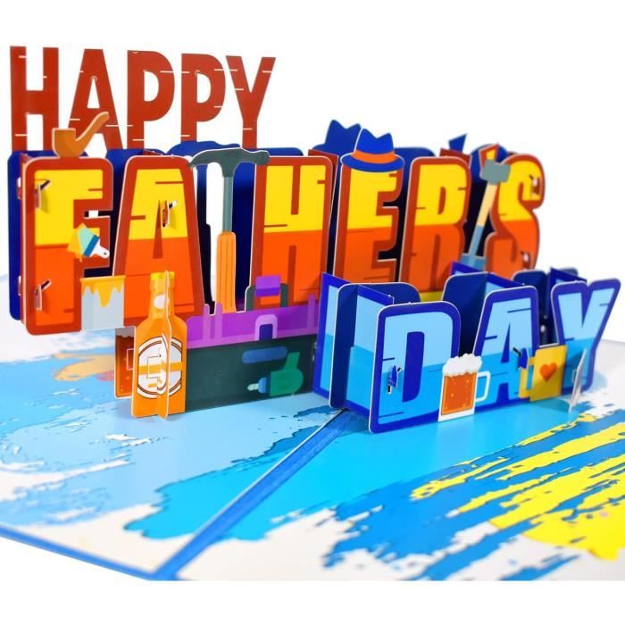 Carte Pop-Up 3D Pour La Fête Des Pères - Cartes Pop-Up - Carte De Fête ...