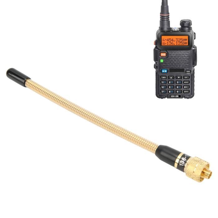 Cikonielf Antenne de talkie-walkie Bingfu Antenne Radioamateur Double Bande VHF UHF 136-174 MHz ...