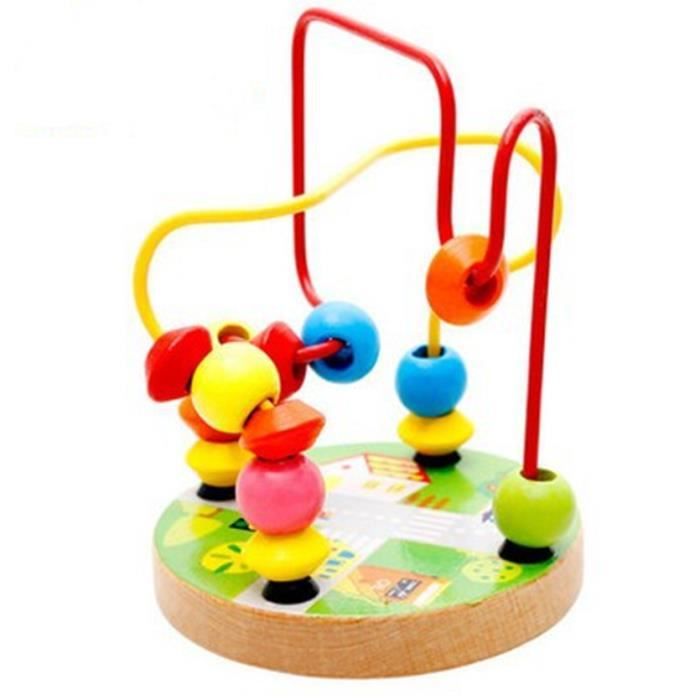 Jouets éducatifs en bois Montessori Mini perles enfant en bas âge ...