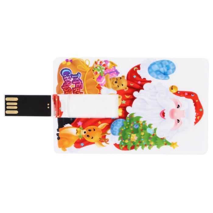 Dilwe Clés USB Clé USB USB2.0 Mignon Drôle Père Noël Memory Stick ...
