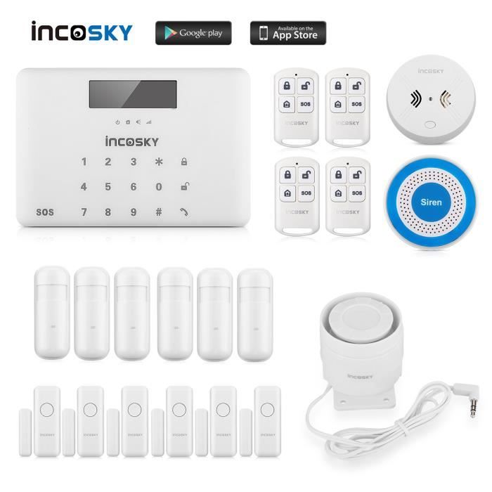 Kit Sécurité Maison Smart Home Incosky Commutateur sans Fil Burglar ...