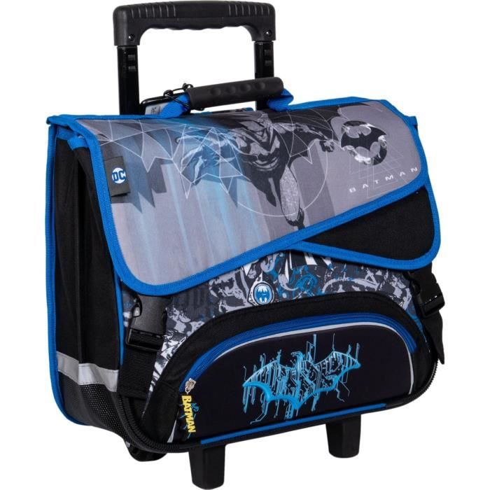 Cartable à roulettes 41cm garçon DC Comics Batman gris et noir ...