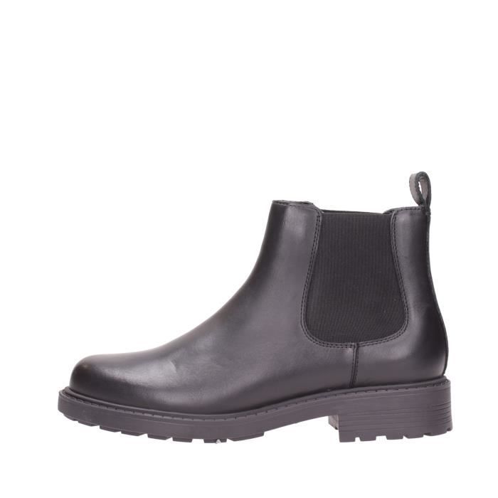 Bottes en cuir noir pour femmes Clarks Orinoco 2 - Hauteur de talon 2 ...
