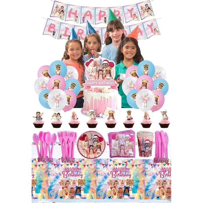Décoration Anniversaire Roblox Anniversaire Vaisselle Fête D ...