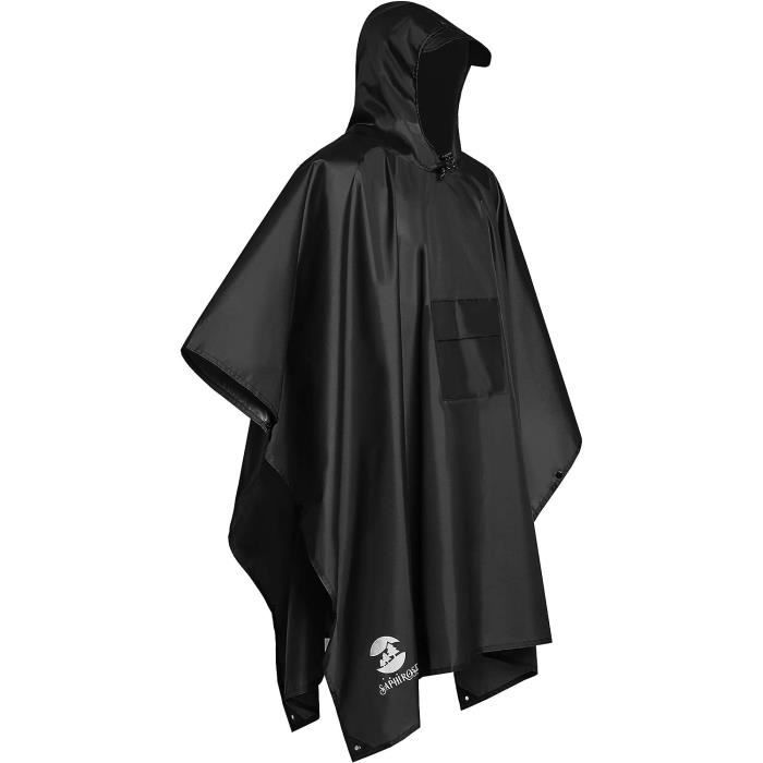 SaphiRose PONCHO Pluie, 3-en-1 Impermeable en Polyester, 217 x 143cm ...