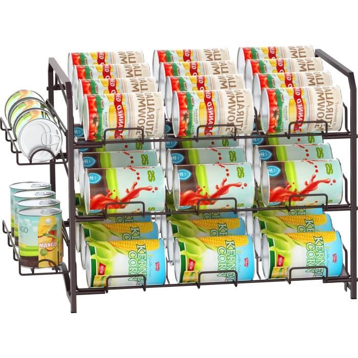 Étagère De Rangement Empilable À 3 Niveaux Pour Boîtes De Conserve ...