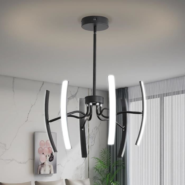 Moderne Lustre Salon,Diy Lustre Cuisine Avec Corps De Lampe Led Rotatif ...