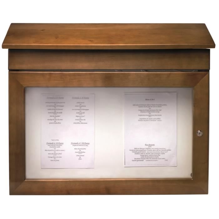 Porte-menu 3 vues marron en aulne vernis - Cdiscount Maison