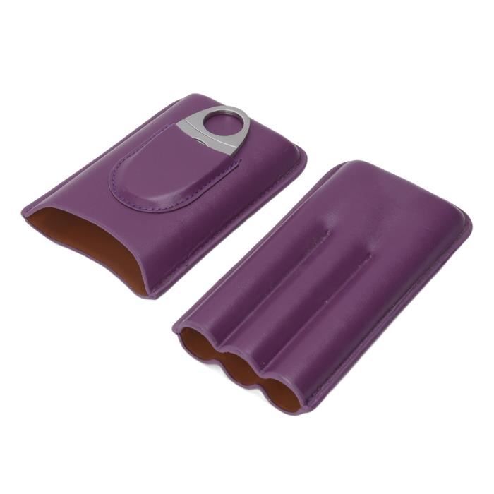 MEI-Étui à cigares portable avec coupe-cigares Etui à cigares en cuir ...