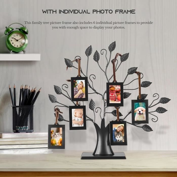 Cadre Photo Arbre Généalogique, Cadre Photo Famille En Métal Peint Avec ...