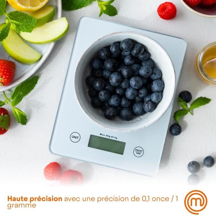 MasterChef Balance de Cuisine, Pese Aliment Cuisine Electronique, Verre ...
