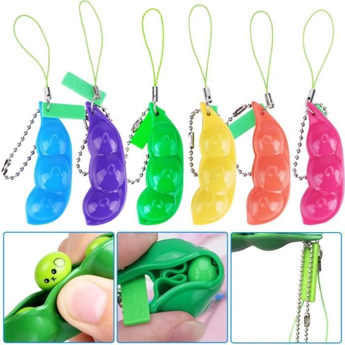 Jouet anti-stress - Squeeze Bean - 6 pièces - Couleurs riches - Pour ...