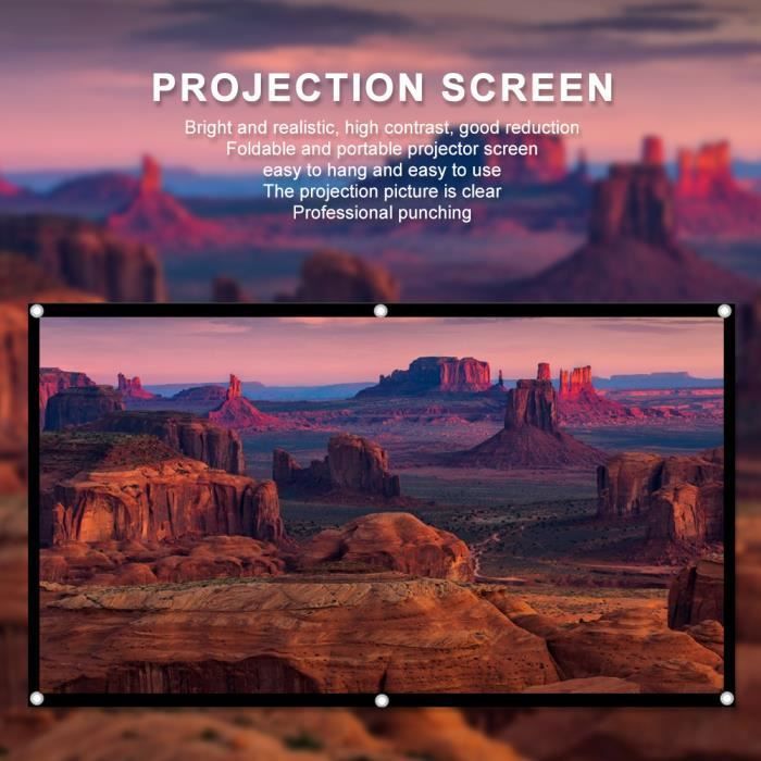 Écran de projection pliable - SALUTUYA - 16:9 - 60-150 pouces - Blanc ...