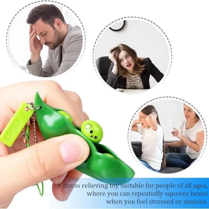 Jouet anti-stress - Squeeze Bean - 6 pièces - Couleurs riches - Pour ...