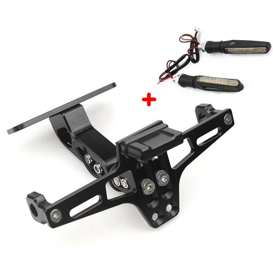 Plaque immatriculation,Moto Arrière Planner Plaque Support Clignotants ...