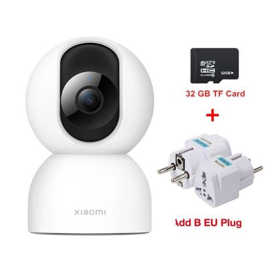 B UE 32 Go SD-Xiaomi-Camra intelligente Mi 2 PTZ webcam IP WiFi CCTV ...