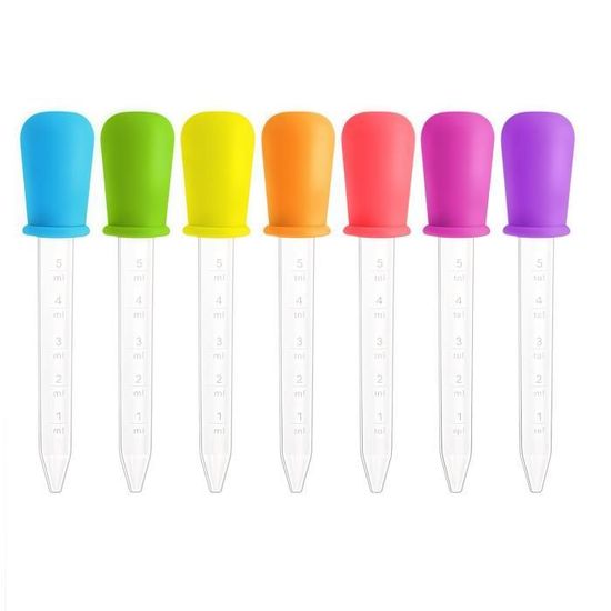 Pipette Plastique 5ml 7 Pipettes Graduées Pipette Cuisine Compte ...