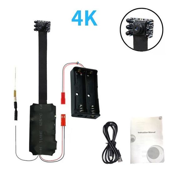 Caméra miniature IP WIFI 4K P2P grand Angle - Night vision Camera ...