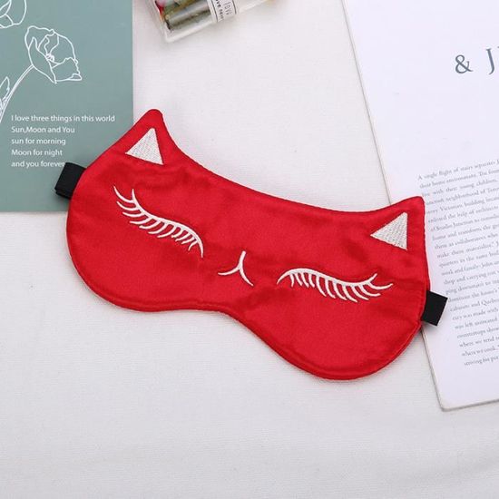 Red-Masque Pour Les Yeux En Soie Imitée, Masque De Nuit, Couverture ...