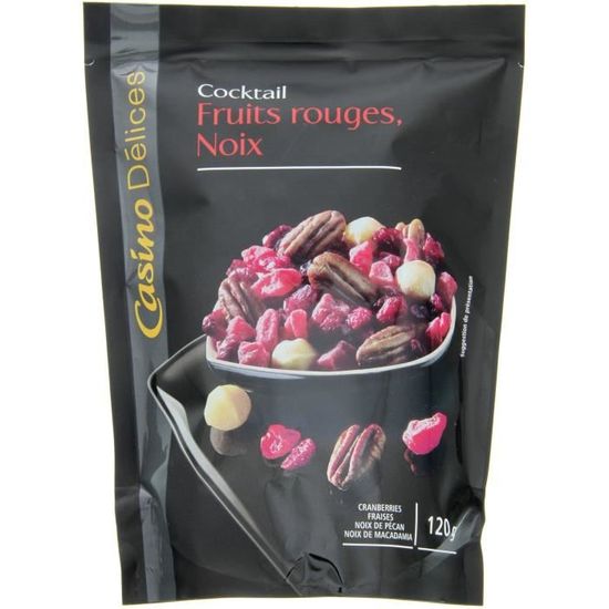 CASINO DELICES Mélange Fruits rouges & Noix - 120g - Cdiscount Au quotidien