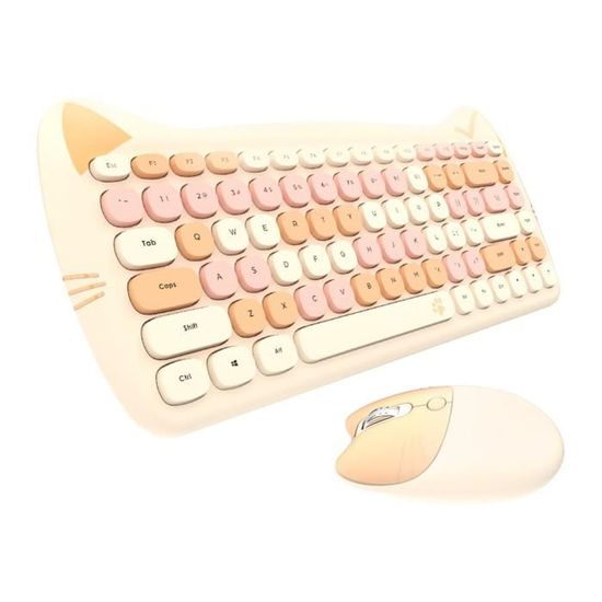 Machine à écrire Kawaii Coloré Vintage Cercle Beige Phenovo Cdiscount
