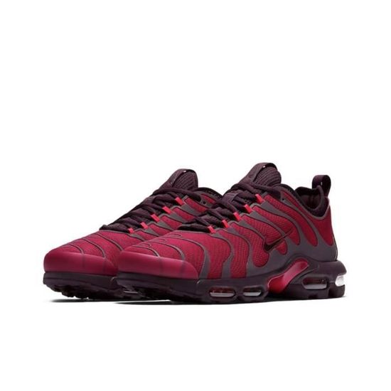 Nike air max plus TN chaussures de course rouge vin couleurs multiples ...