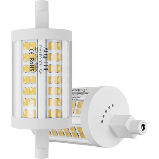 Ampoule LED R7S 78mm Dimmable 15W, LED Linéaire Projecteurs de type J à ...