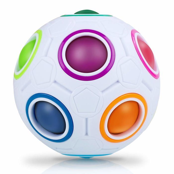 Magic Rainbow Ball Cube - 1 pièce - Blanc - Convient pour enfants ...