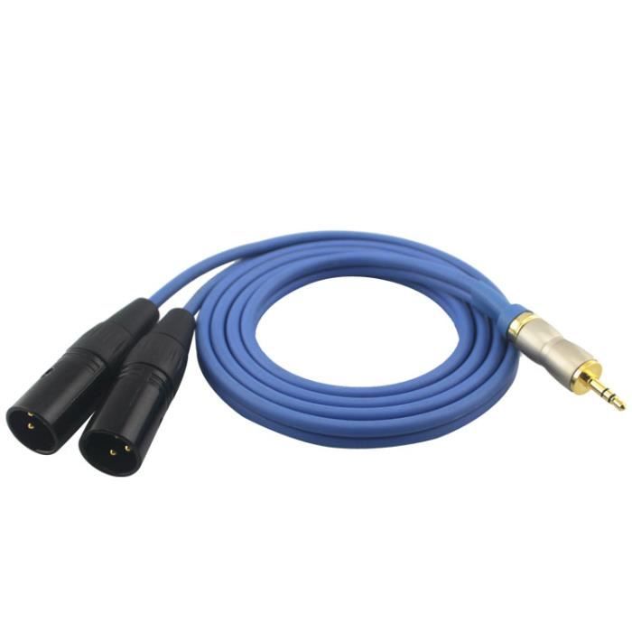 8m - TRS Mini Jack 3.5mm à 2 XLR 3 broches mâle, câble Audio pour ...