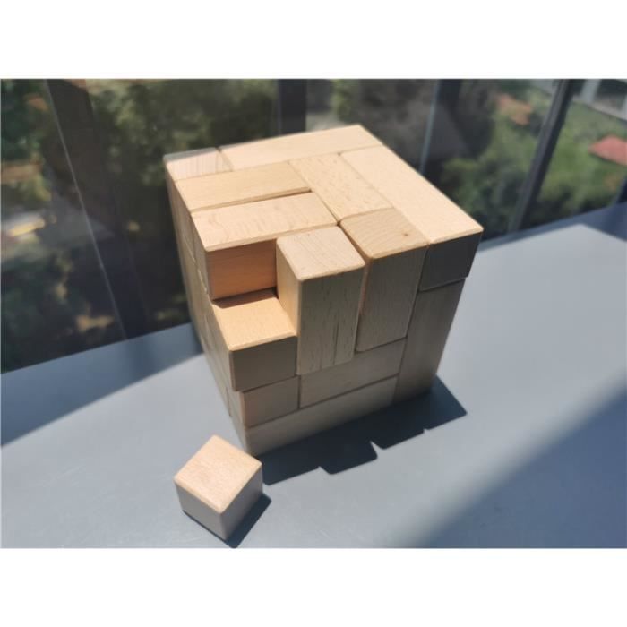 Hêtre naturel-Wooden Toys Rainbow Stacking Cubic Blocks - Kids Creative ...