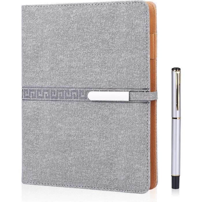 Fobozone Carnet en cuir A5 rechargeable - 200 pages épaisses - Agenda ...