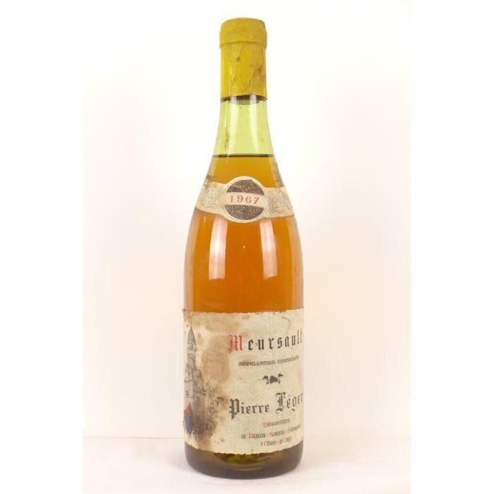 Meursault pierre léger (étiquette sale) blanc 1967 - bourgogne - La ...