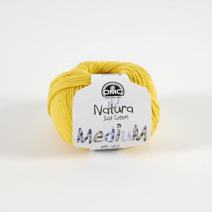 Fil Natura Médium - Pelote de fil à tricoter et à crocheter | 100% coton - Idéal pour les ...