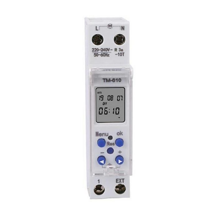 TM610 - Interrupteur Numérique Lcd Avec Minuterie Programmable, 220v ...