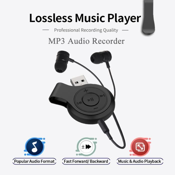 MAGNETOPHONE,Mini enregistreur vocal à activation vocale,lecteur MP3 ...