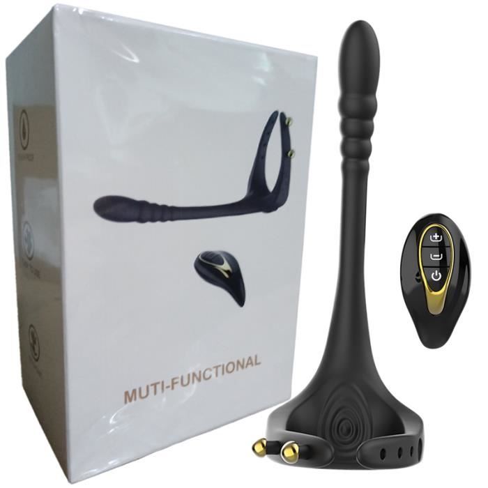Vibrateur de coq masseur de Prostate masculin anneau de pénis prise anale jouet sexuel de ...