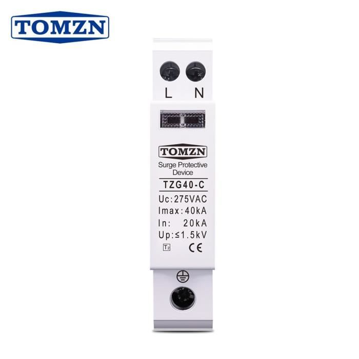 Parafoudre pour maison AC SPD TOMZN 20KA 40KA 275V dispositif de protection contre les ...