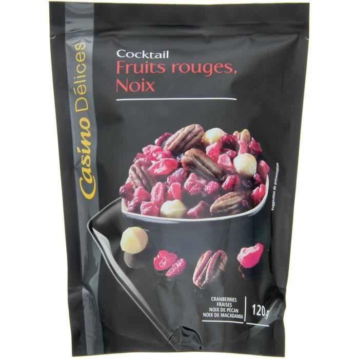 CASINO DELICES Mélange Fruits rouges & Noix - 120g - Cdiscount Au quotidien