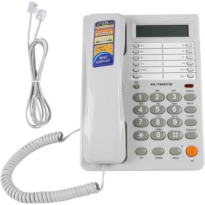 Téléphone Filaire - Affichage De L'Identification De L'Appelant Ligne Fixe Bureau À Domicile ...