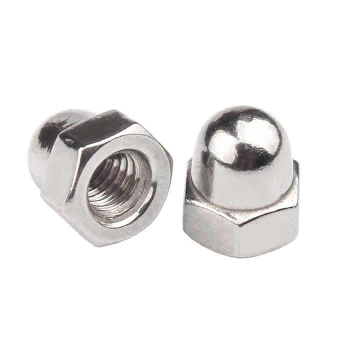 Ecrou Borgne M5 Visserie Inox A2 Écrous Capuchons Acier Bombee Hexagonal - Din 1587 | 50 Pièces ...