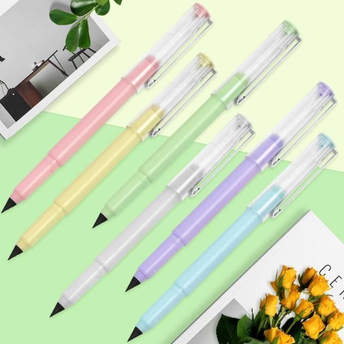 6 Pcs Crayon Sans Encre Éternel Avec 12 Têtes Crayons Éternels ...